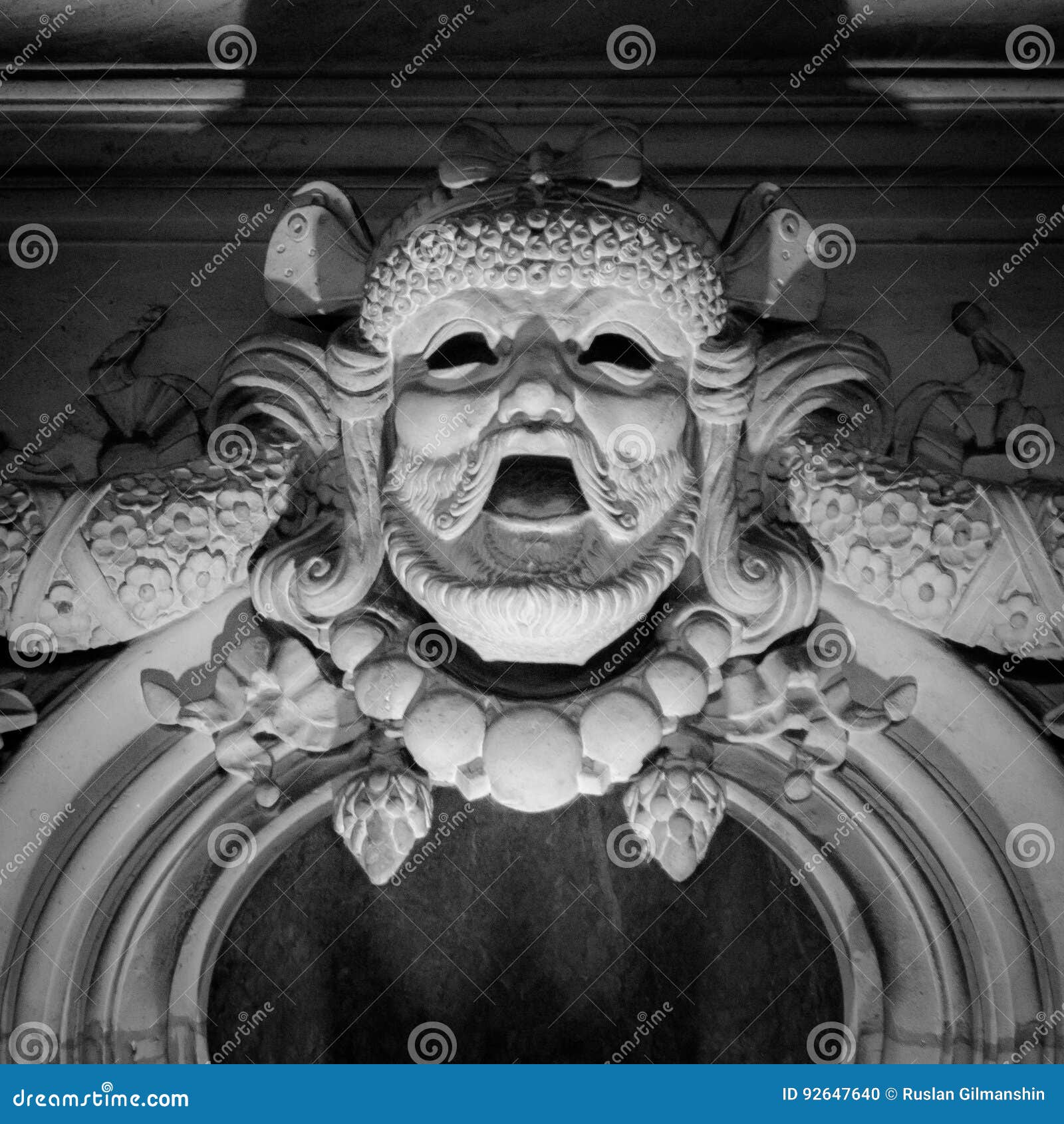 Bas Relief from Old Building Stone Face Stock Photo - Image of figure ...
