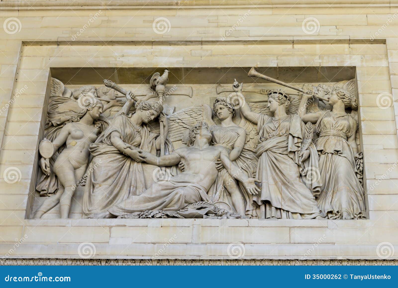 Bas Relief, Pantheon, Paris, France Stock Photo - Image of facade ...