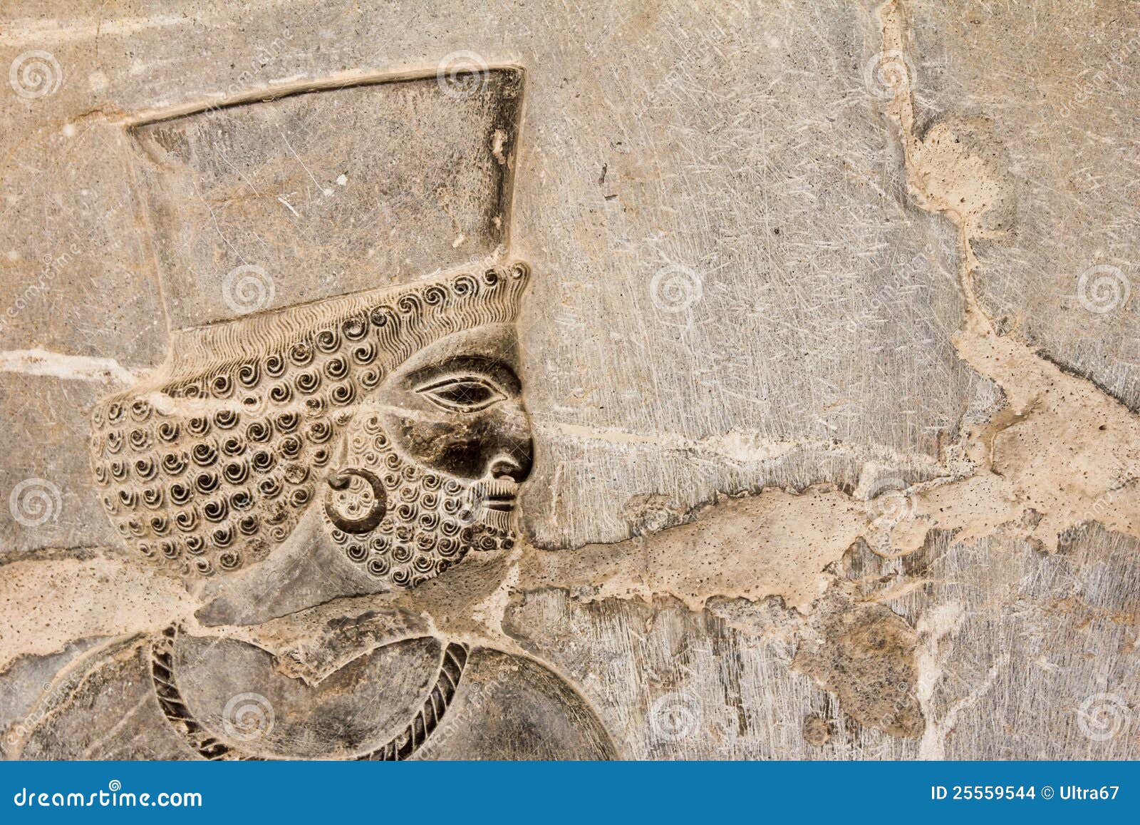 Bas-relief of Persian Soldier Stock Photo - Image of persepolis, famous ...