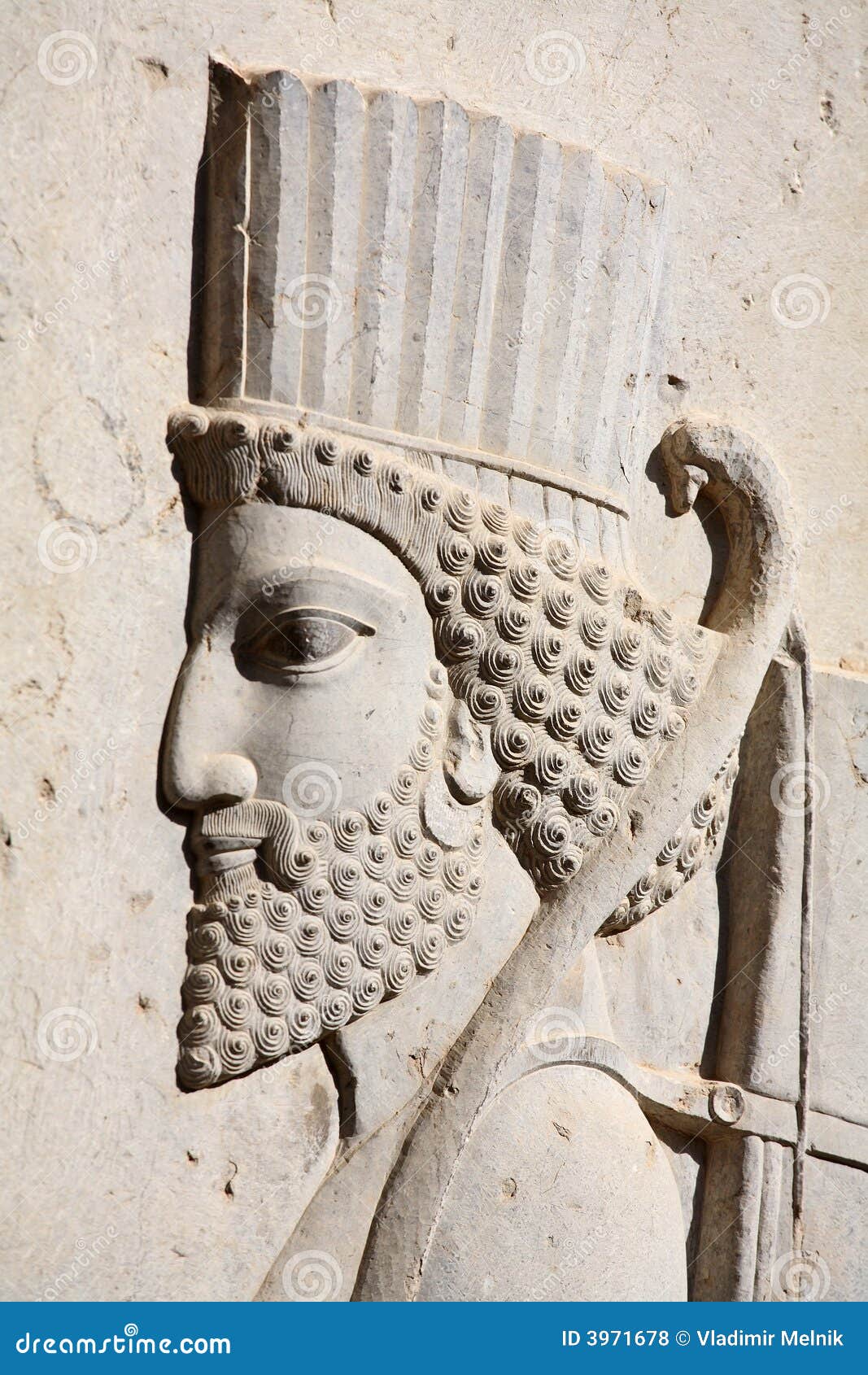 Bas-relief of Persian Soldier from Persepolis, Ira Stock Photo - Image ...