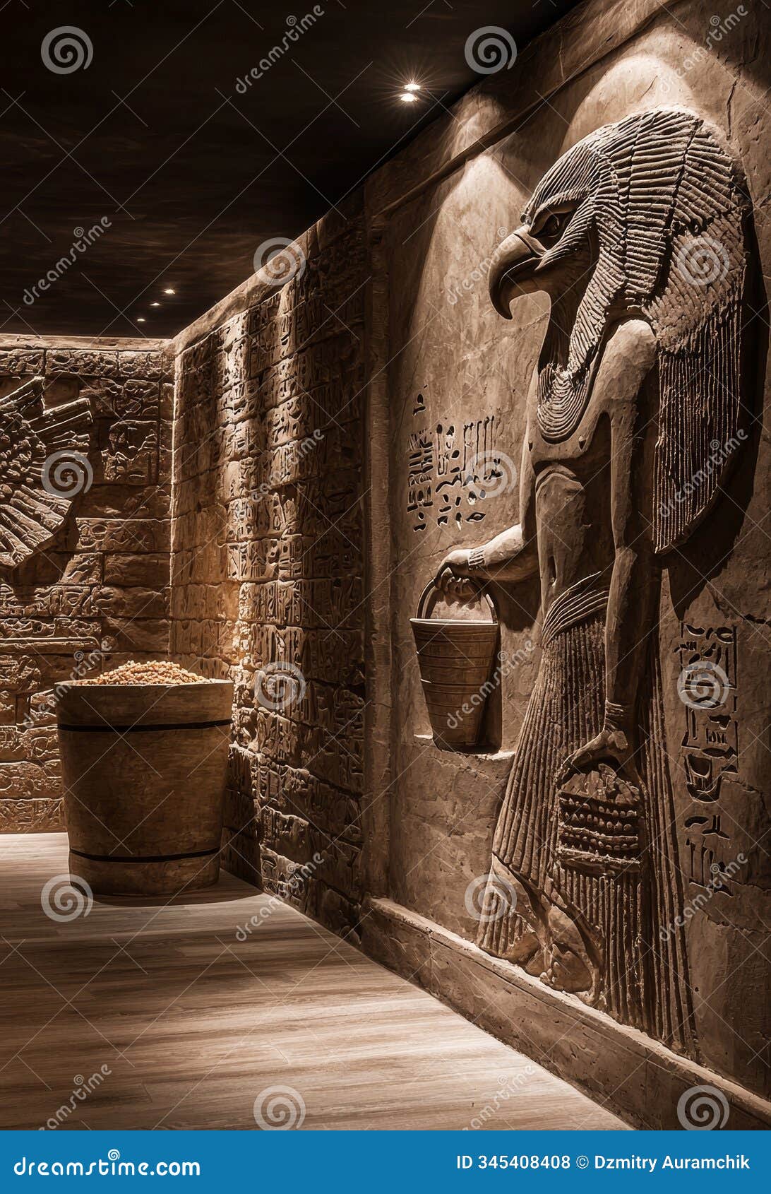 A Bas-relief Representing a Winged God with a Head Mounted on a Tiger ...