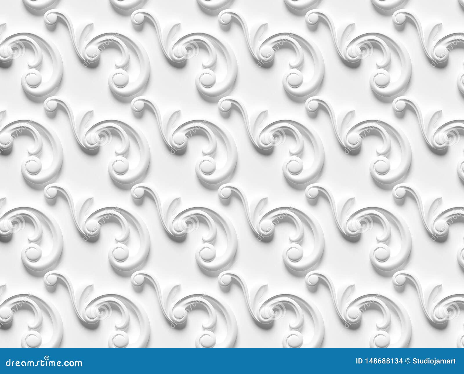 Bas-relief Seamless Texture Consisting of Various Elements of ...