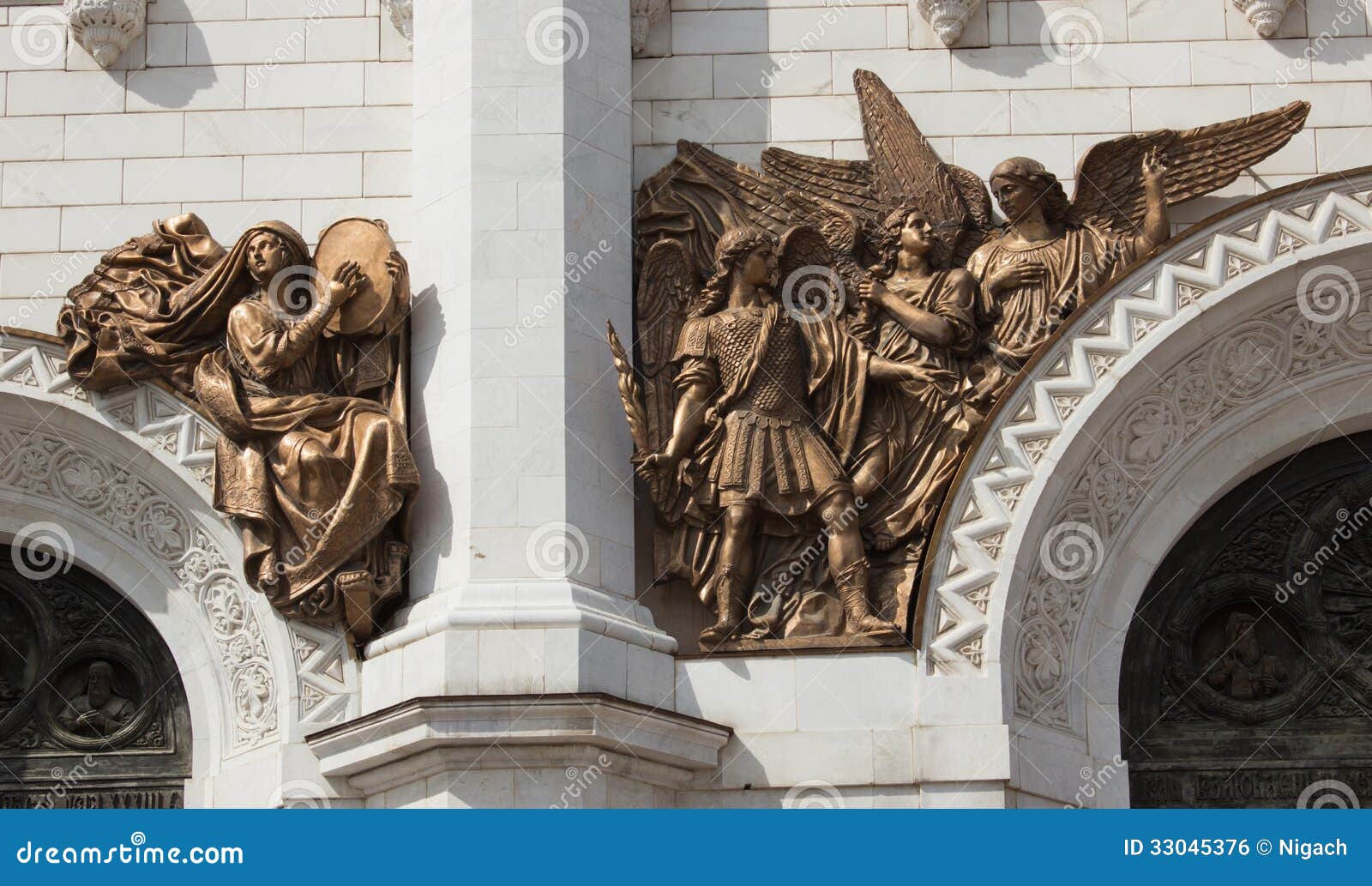 The Bas-relief of the Temple of Christ the Savior in Moscow Stock Photo ...