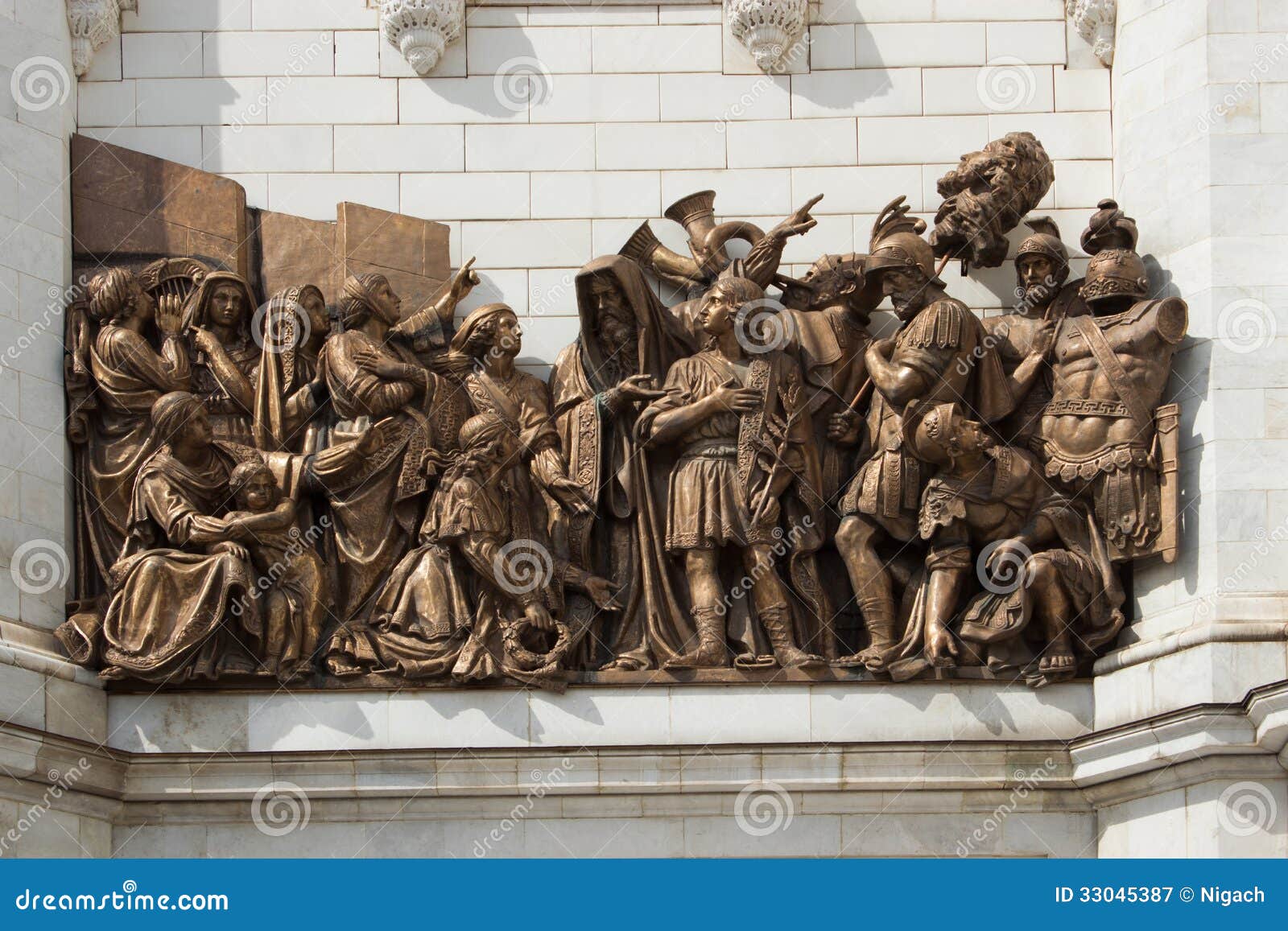 The Bas-relief of the Temple of Christ the Savior in Moscow Stock Image ...