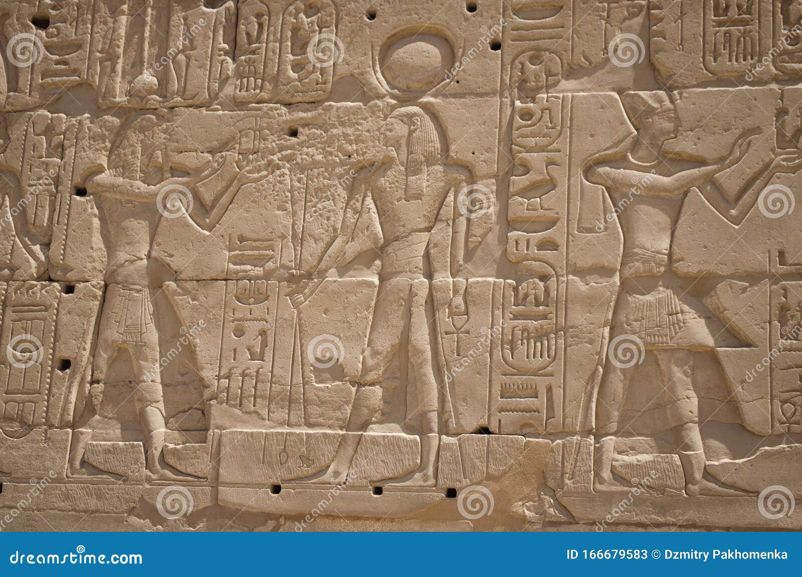 The Bas-reliefs at Karnak Temple in Luxor Egypt Stock Image - Image of ...