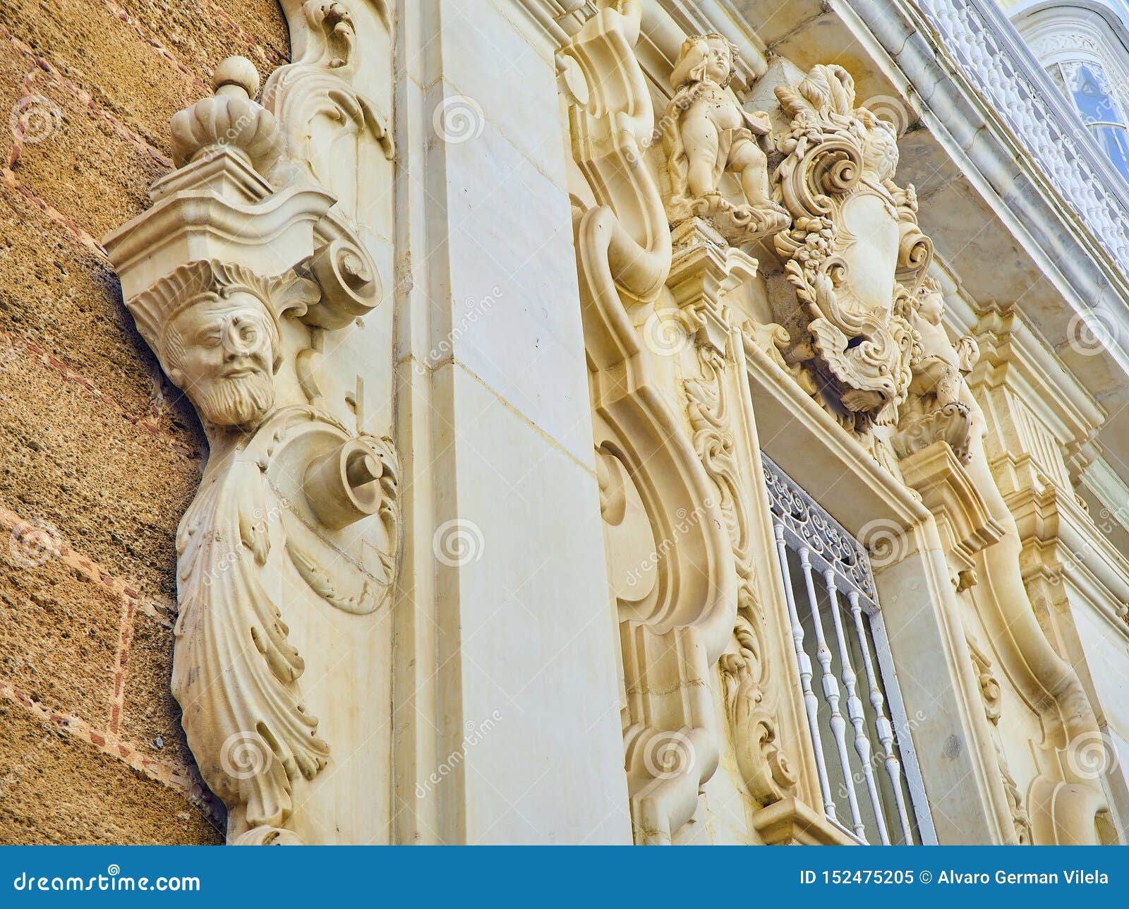 Facade Of An Old Italian Masonry Building With Metal Tie-rod And Anchor ...