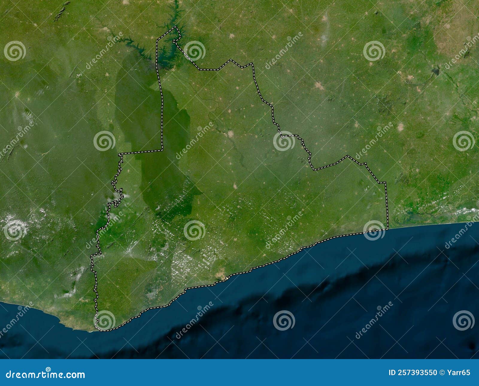 Bas-Sassandra, Cote D Ivoire. Low-res Satellite. No Legend Stock ...
