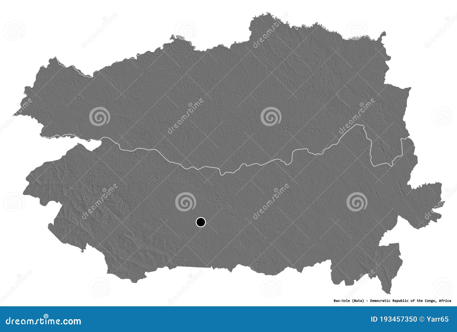 Bas-Uele, Province of Democratic Republic of the Congo, on White ...