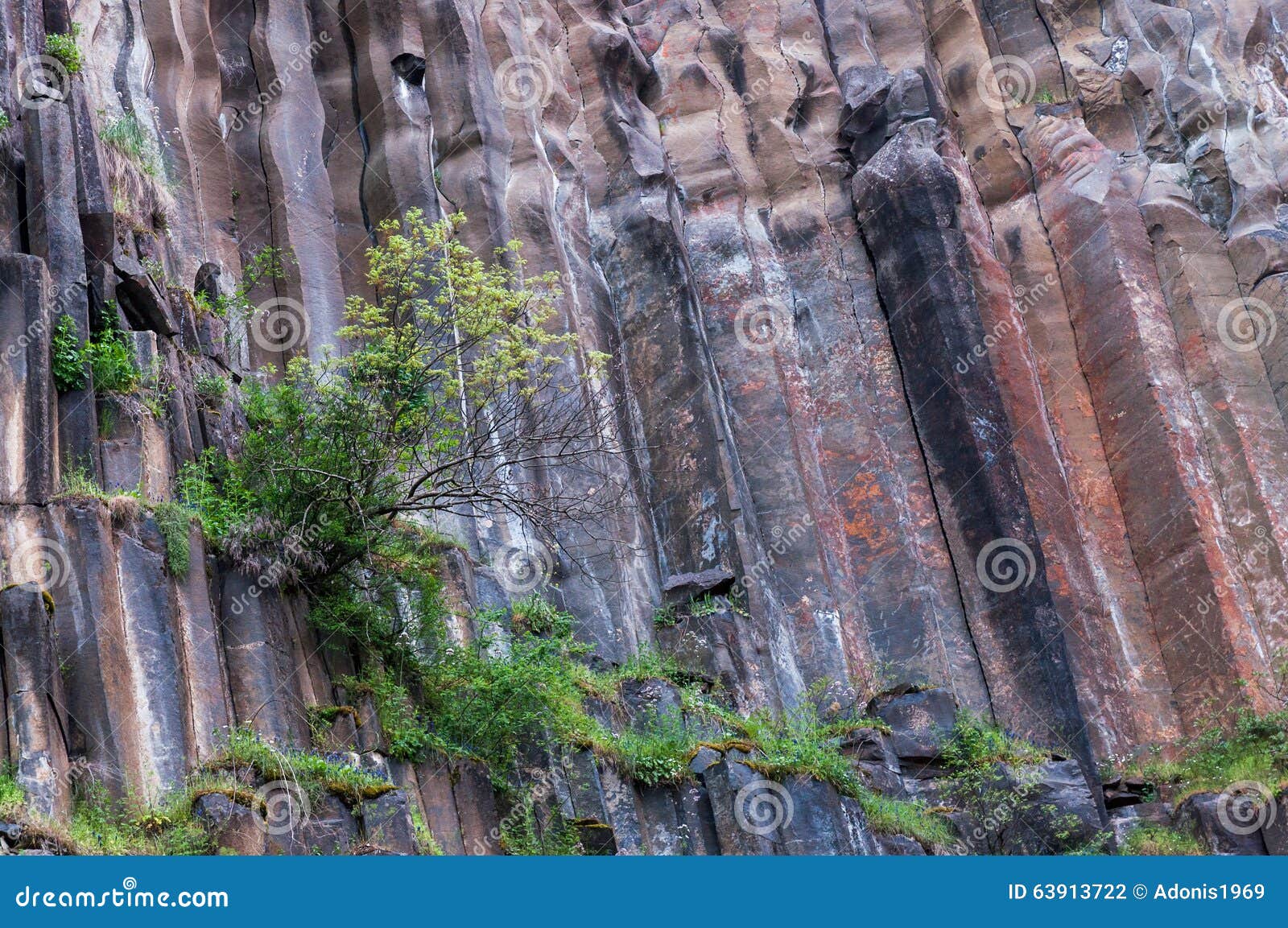 Basalt Block Rock Formation In Feroe Islands. Geology Volcanic Royalty ...