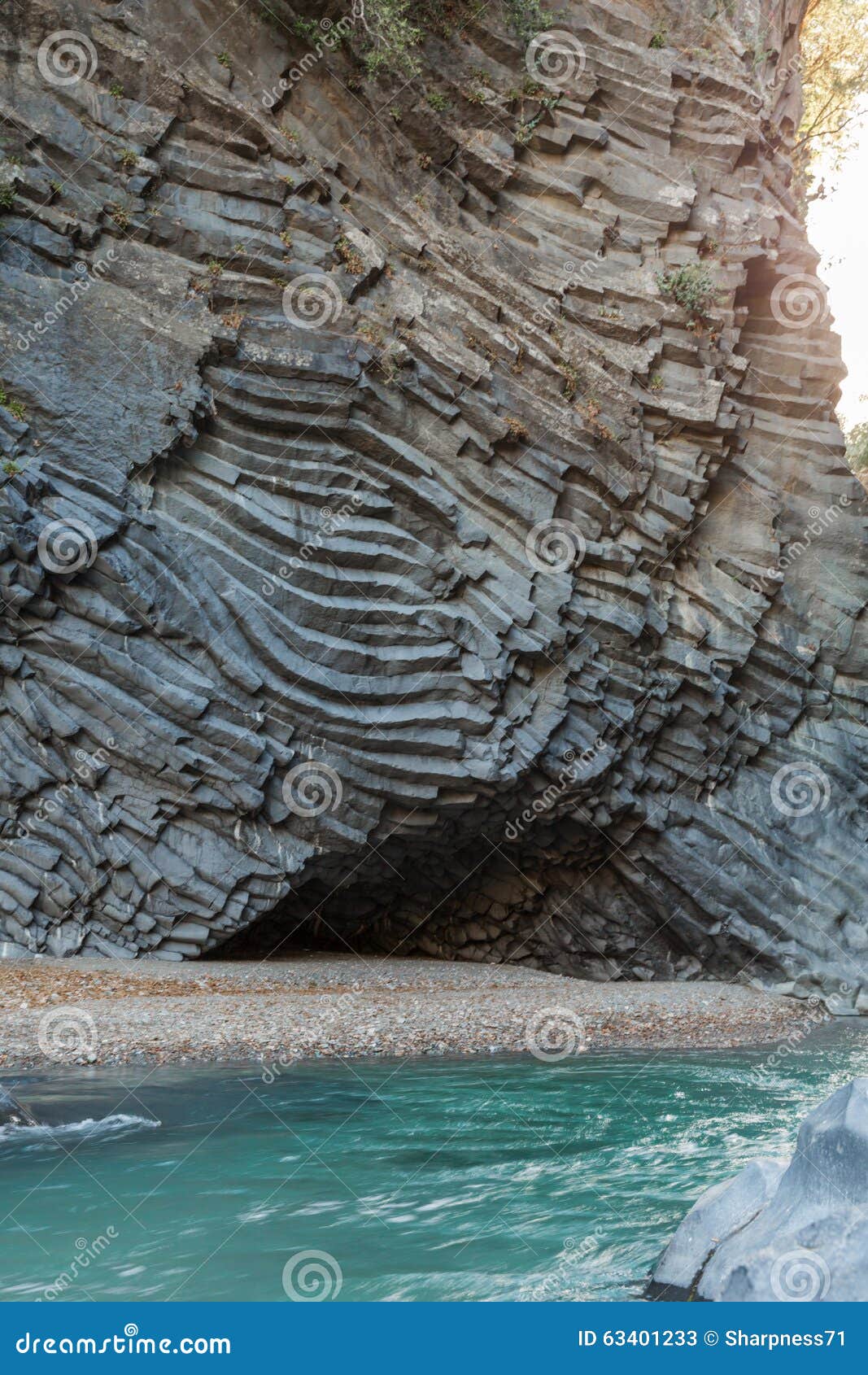 Basalt cave stock image. Image of travel, italy, cave - 63401233