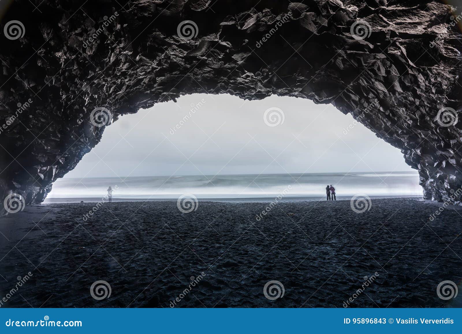 Basalt Cave at at Reynisfjara Beach Stock Image - Image of beautiful ...