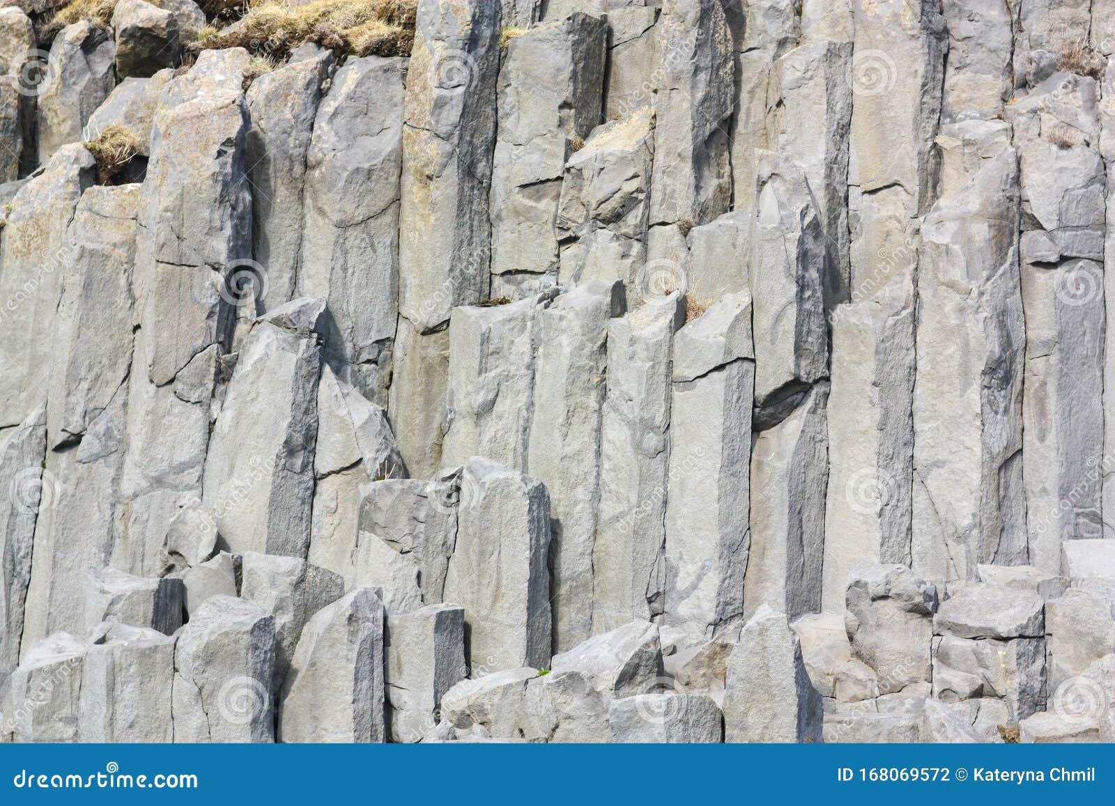 Basalt Column Formation in Iceland. Background Stock Photo - Image of ...