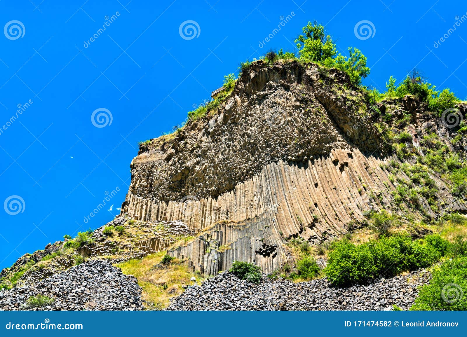 Basalt Column Formations in the Garni Gorge, Armenia Stock Photo ...
