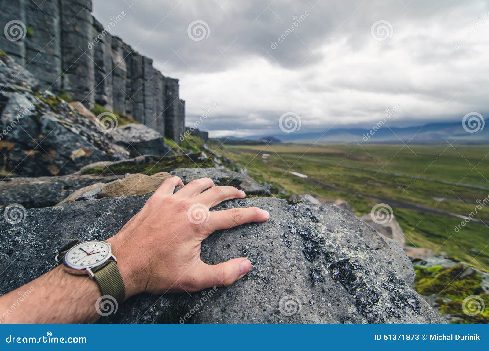 Basalt column structure stock image. Image of cliff, reynisdrangar ...
