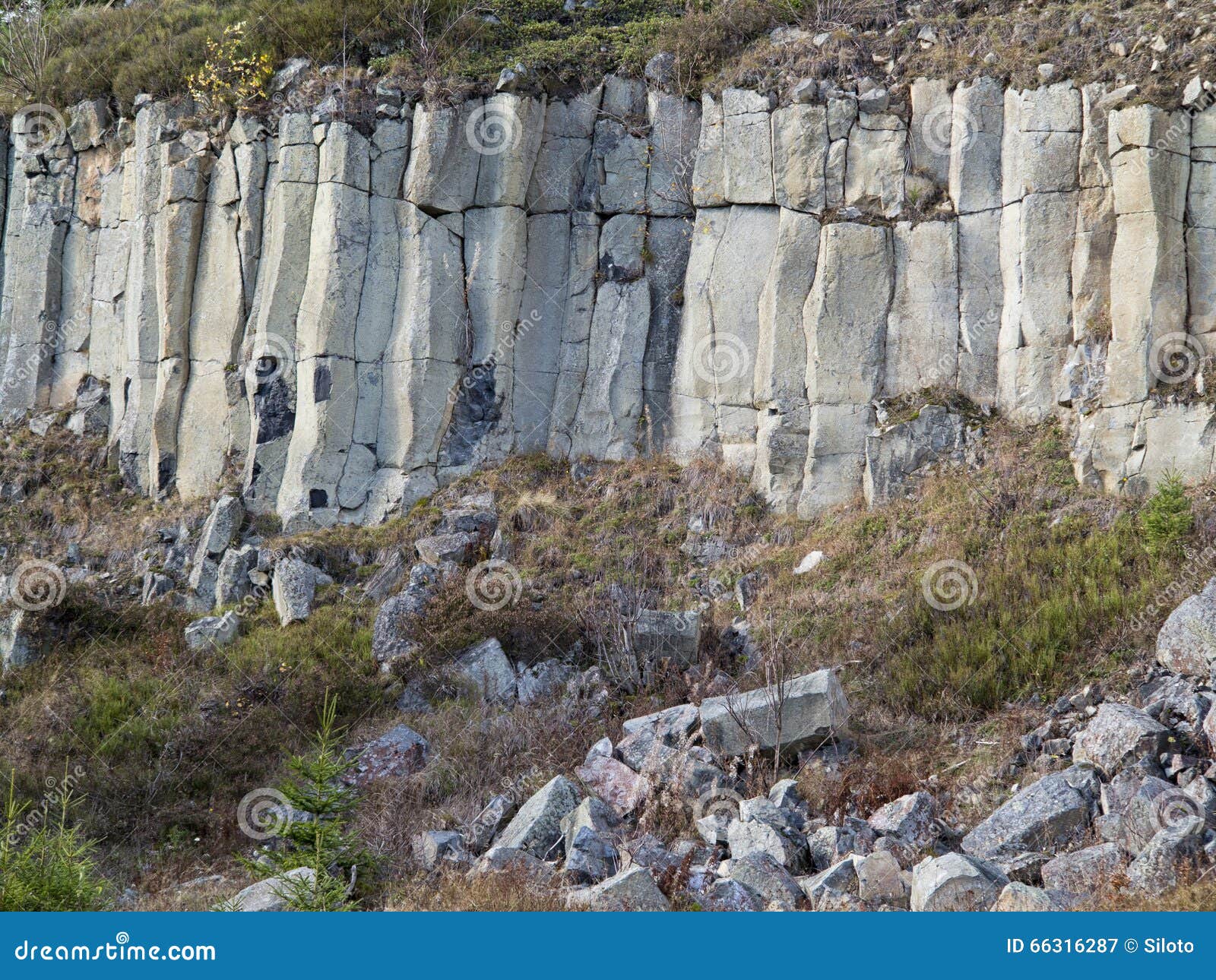 Basalt columnar jointing stock image. Image of basaltic - 66316287