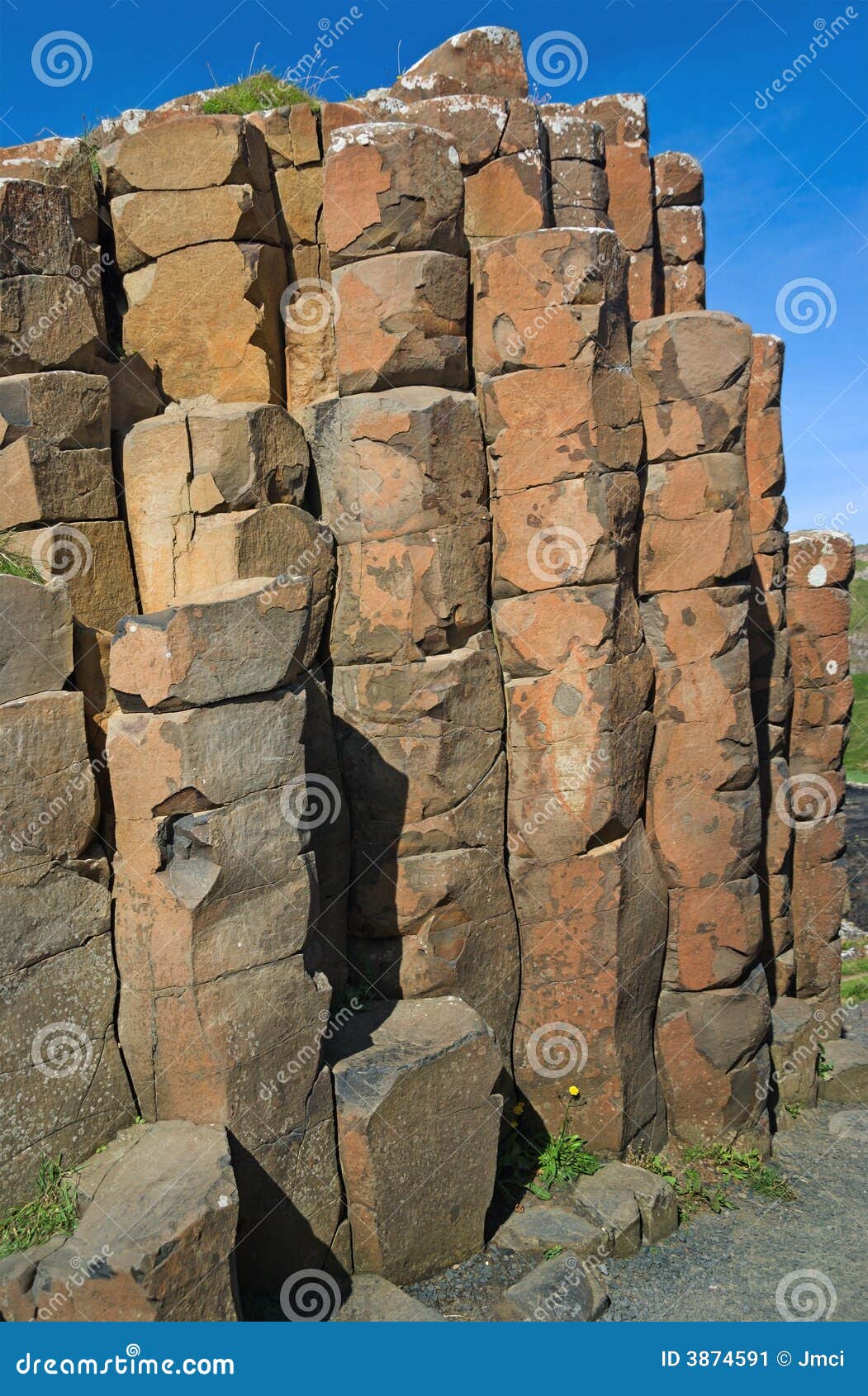 Basalt columns stock image. Image of phenomenon, tourism - 3874591
