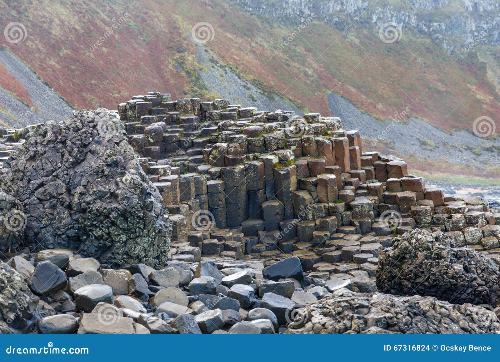 Basalt Columns of Giants Causeway Stock Photo - Image of pillar ...