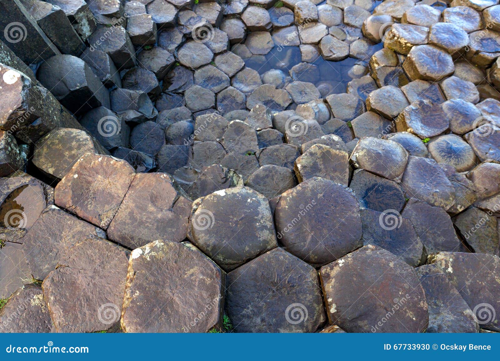 Basalt Columns of Giants Causeway Stock Photo - Image of coastal ...