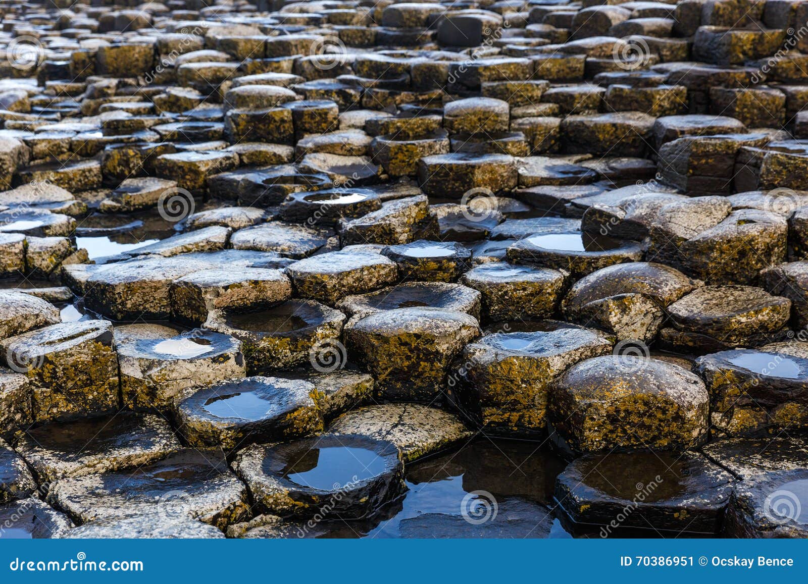 Basalt Columns of Giants Causeway Stock Image - Image of causeway ...