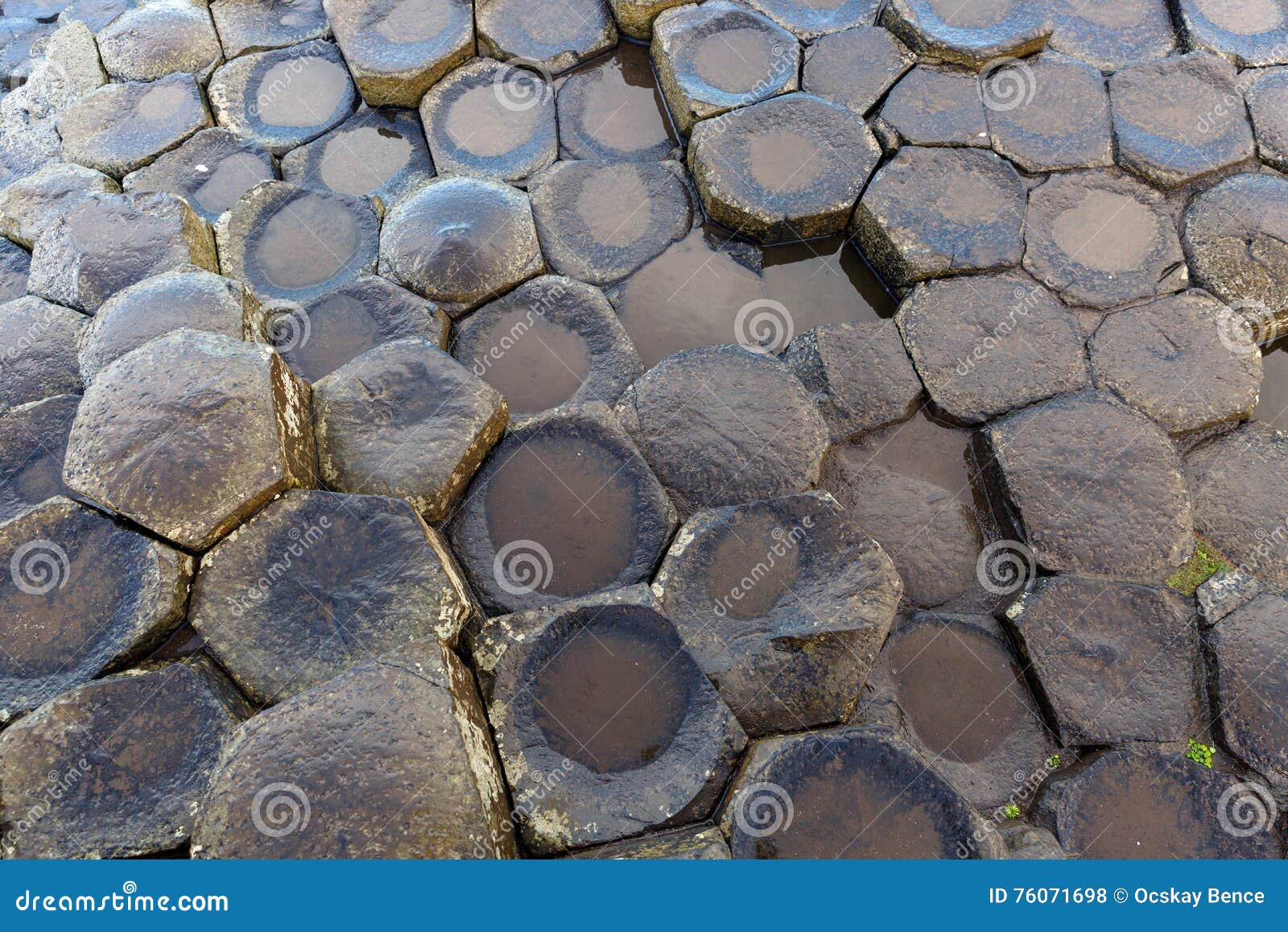 Basalt Columns of Giants Causeway Stock Photo - Image of columnar ...