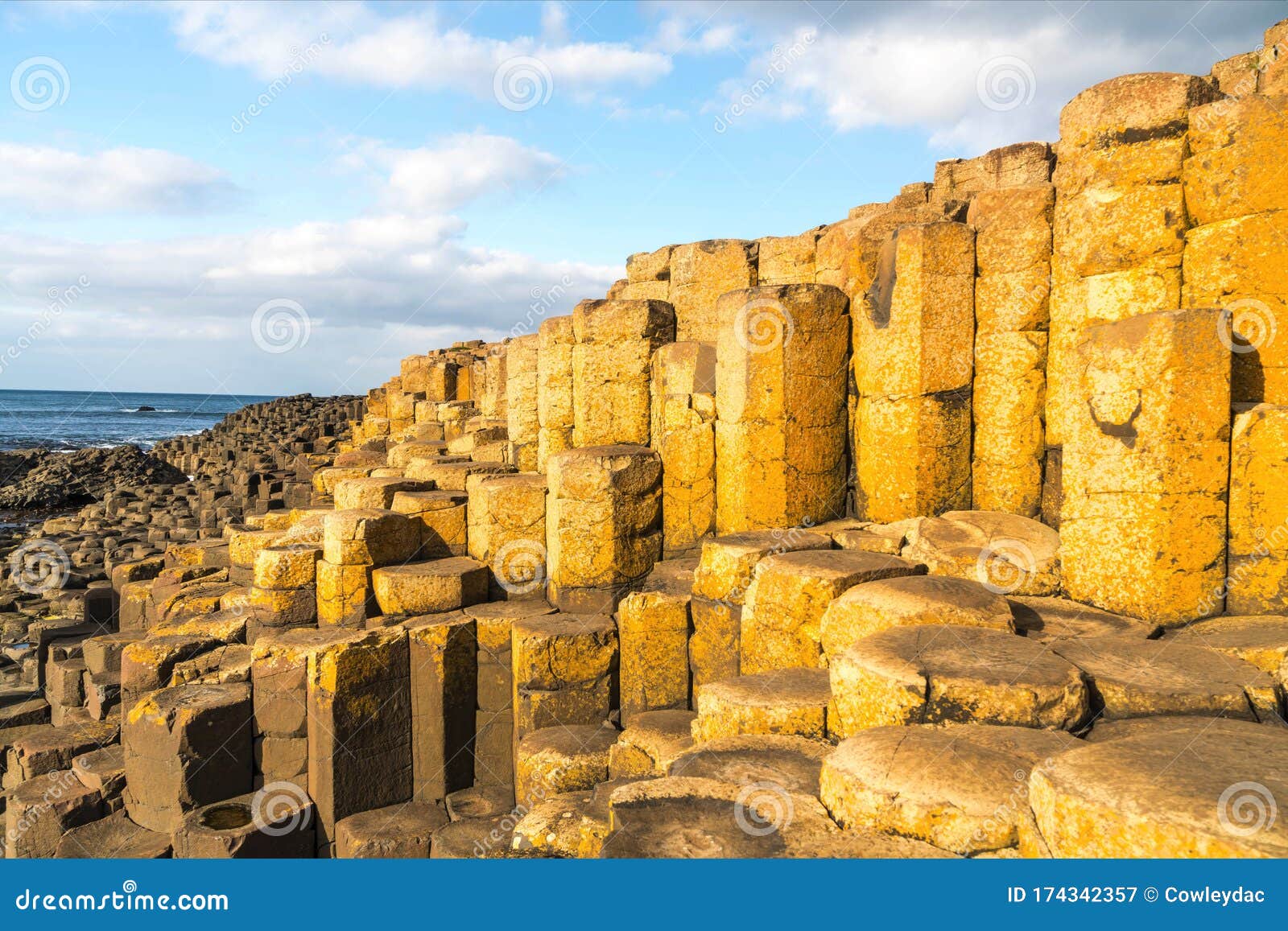 Basalt Columns of Giants Causeway in Northern Ireland Stock Image ...