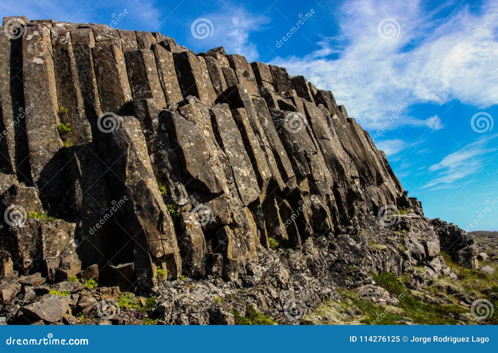 Basalt columns in Iceland stock image. Image of full - 114276125