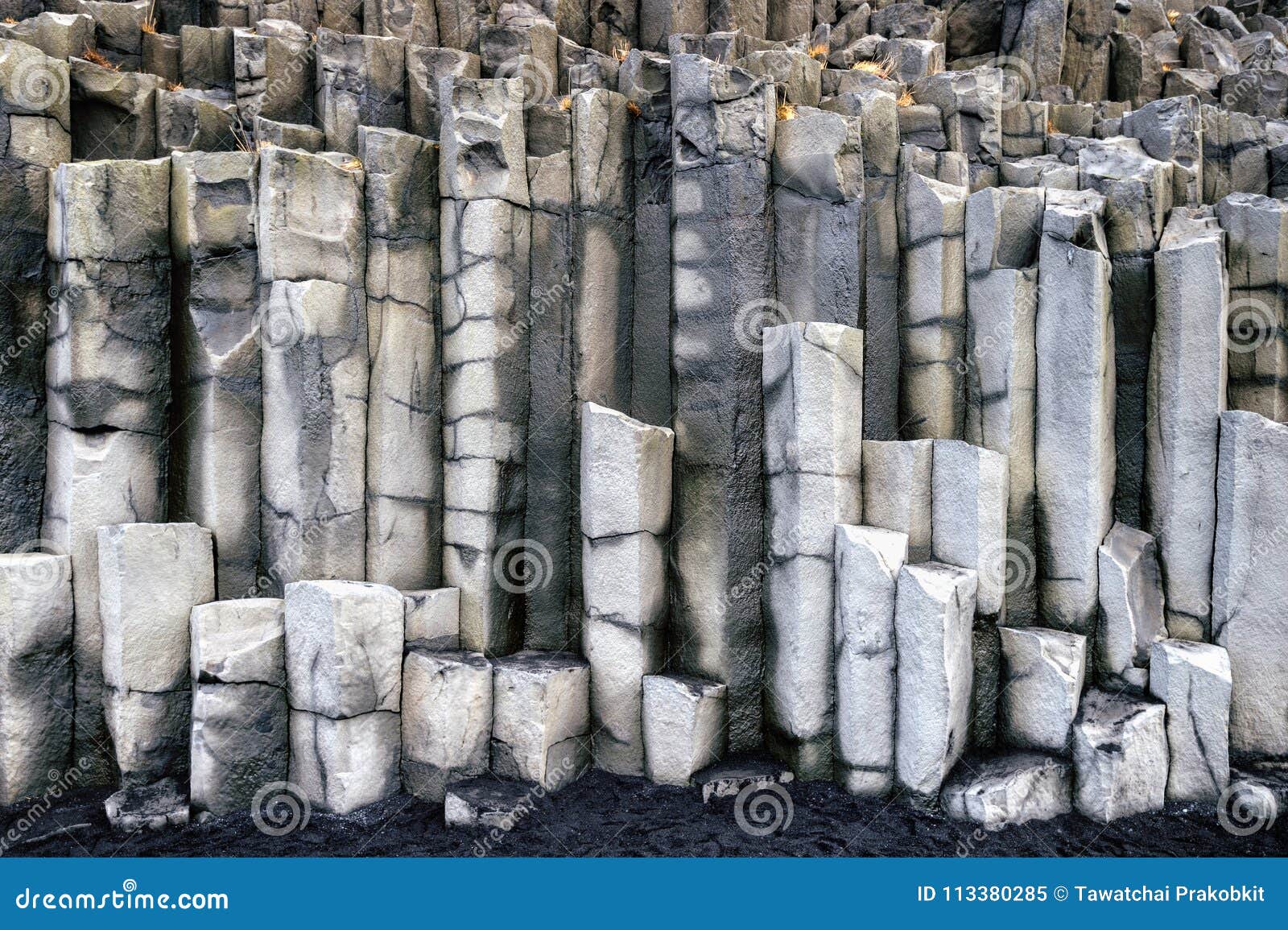 Basalt Columns Near Vik, Iceland Stock Image - Image of geological ...
