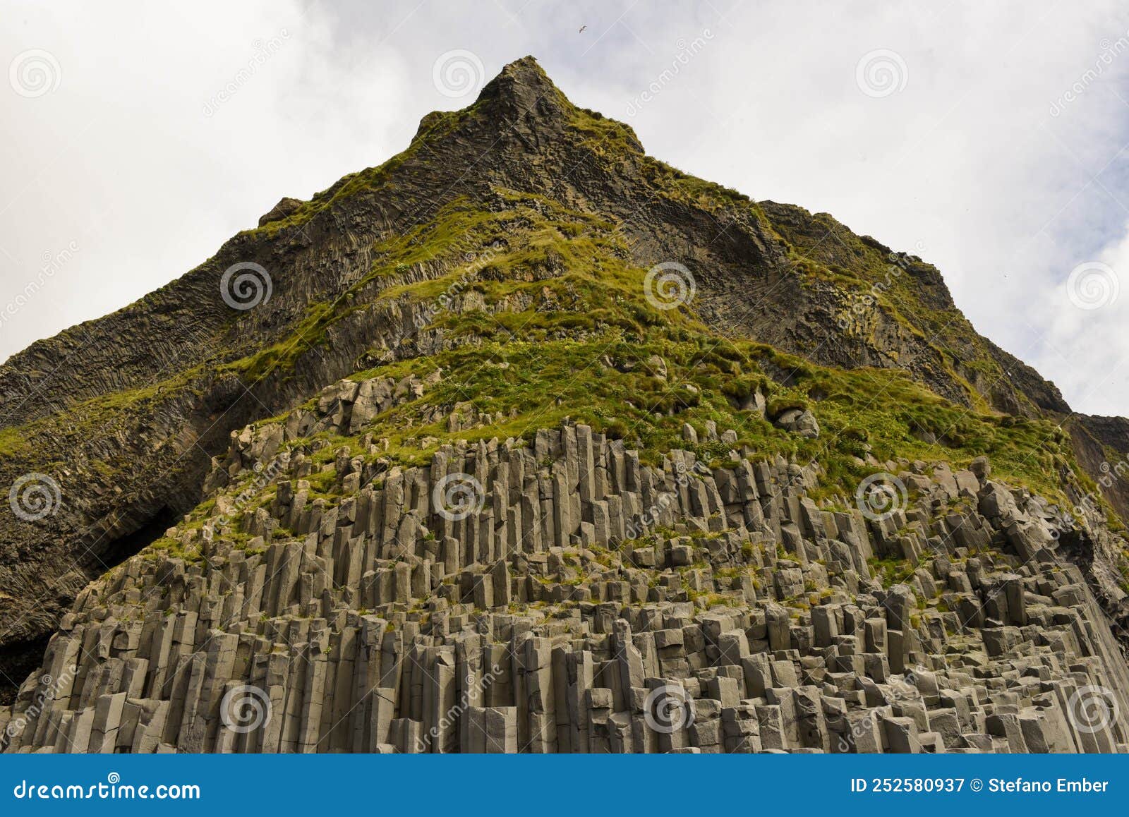 Basalt Columns at Reynisfjara Beach Near Vik in Iceland Stock Image ...
