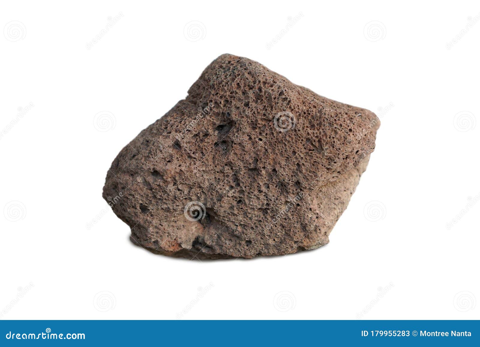 Basalt Rock Isolated on White Background. Stock Image - Image of ...