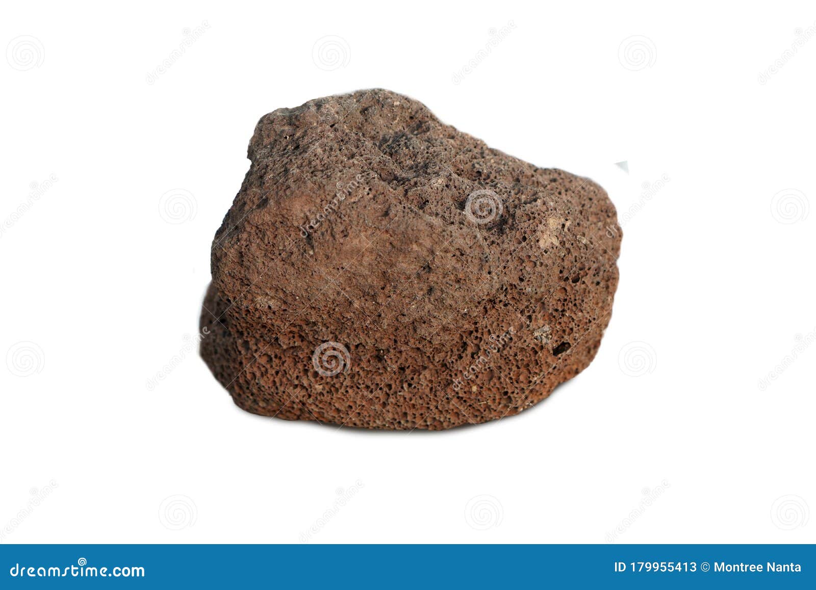 Basalt Rock Isolated on White Background. Stock Image - Image of ...