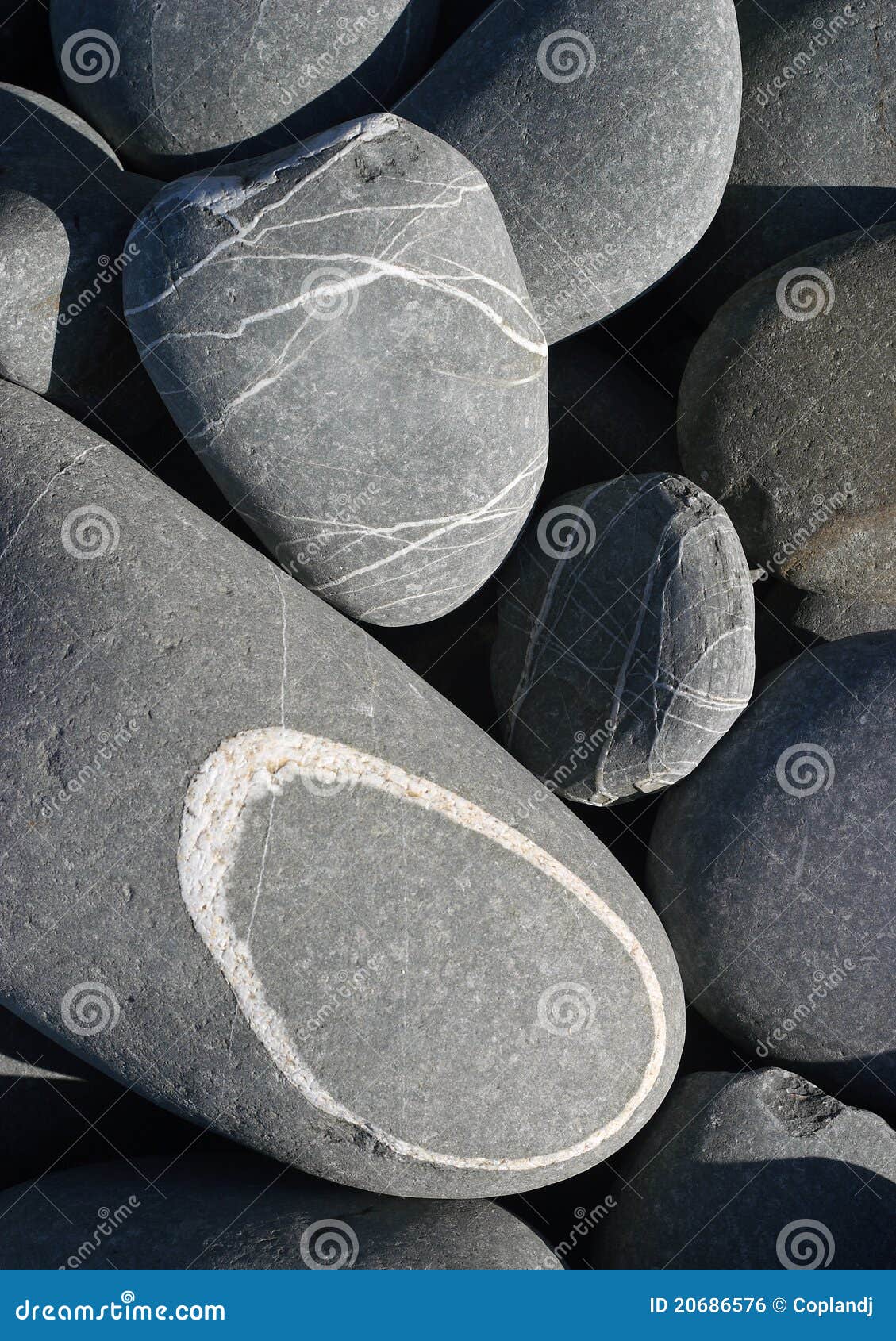 Basalt pebbles stock photo. Image of erosion, white, rock - 20686576