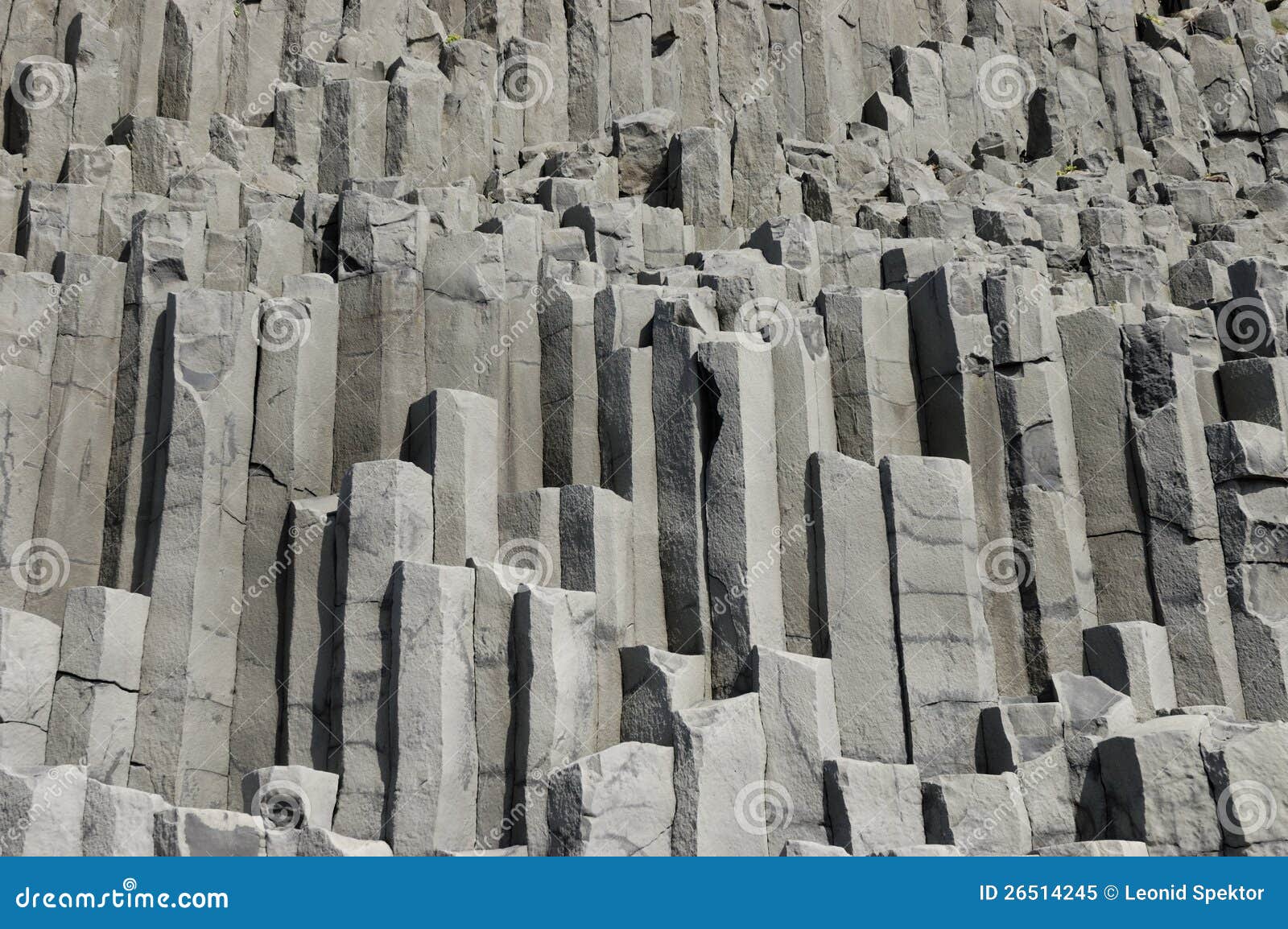 Basalt Prisms Rock, South Iceland. Stock Image - Image of rock, europe ...