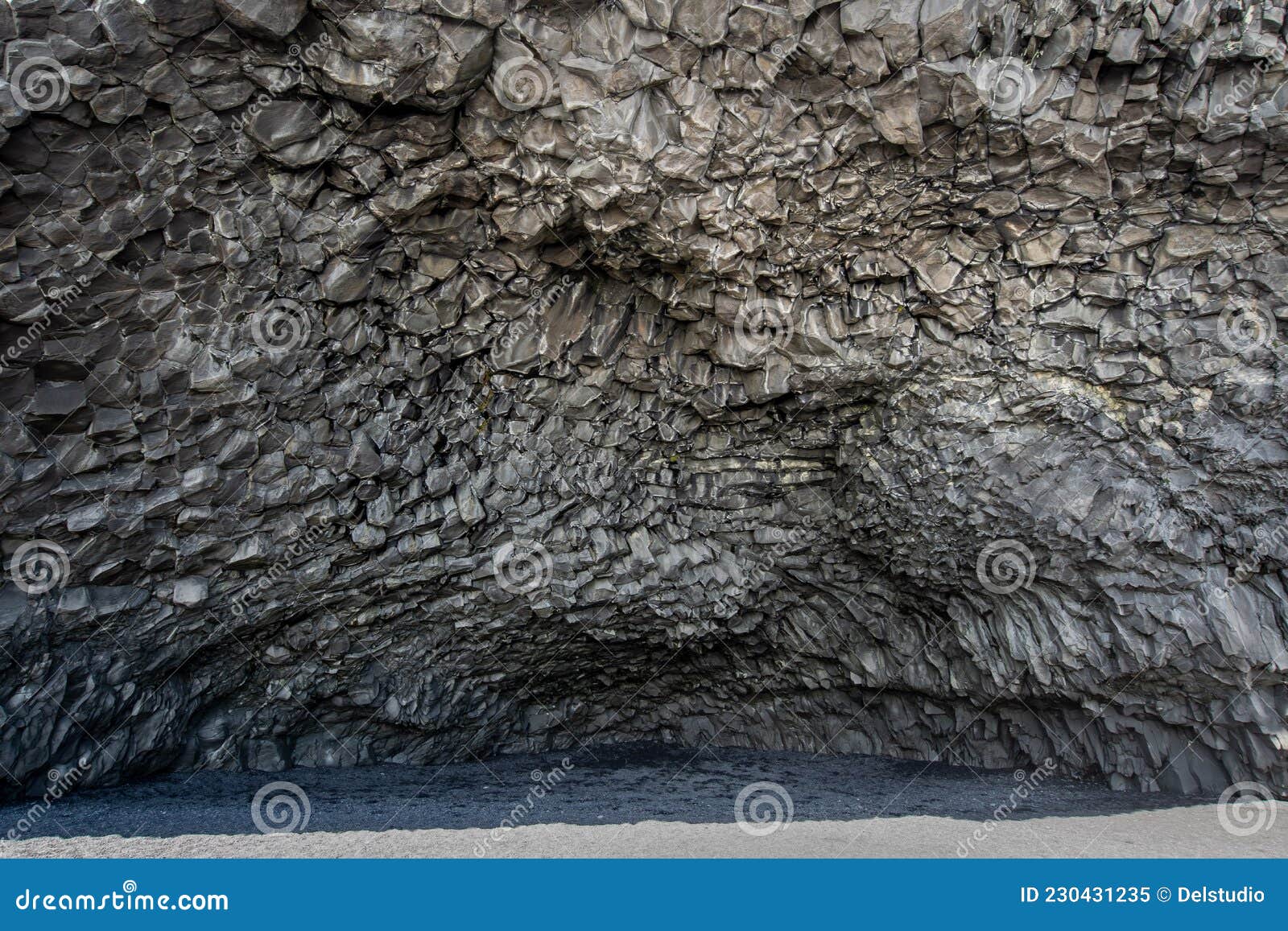 Basalt Rock Cave on Reynisfjara Beach, Iceland Stock Image - Image of ...