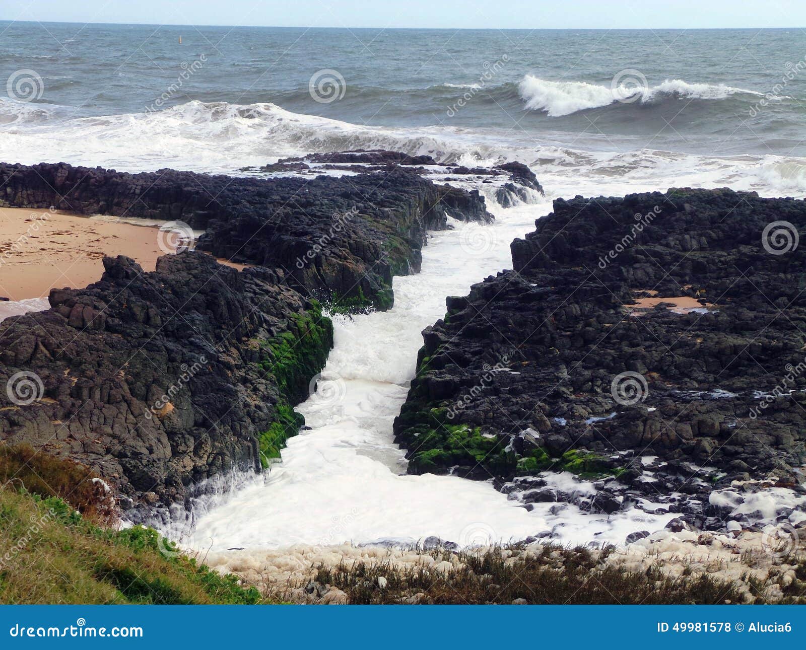 Basalt Rock Channel stock photo. Image of rock, ancient - 49981578