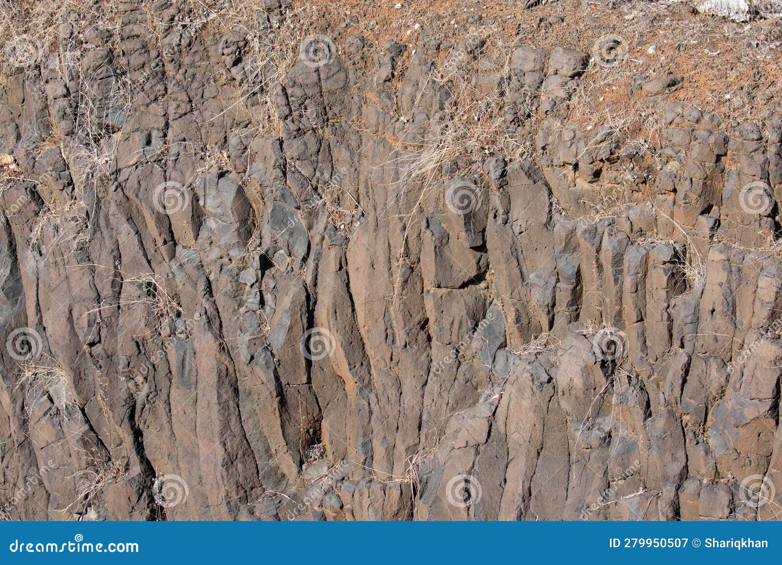 Basalt Rock Formation in Central India Stock Image - Image of rocks ...