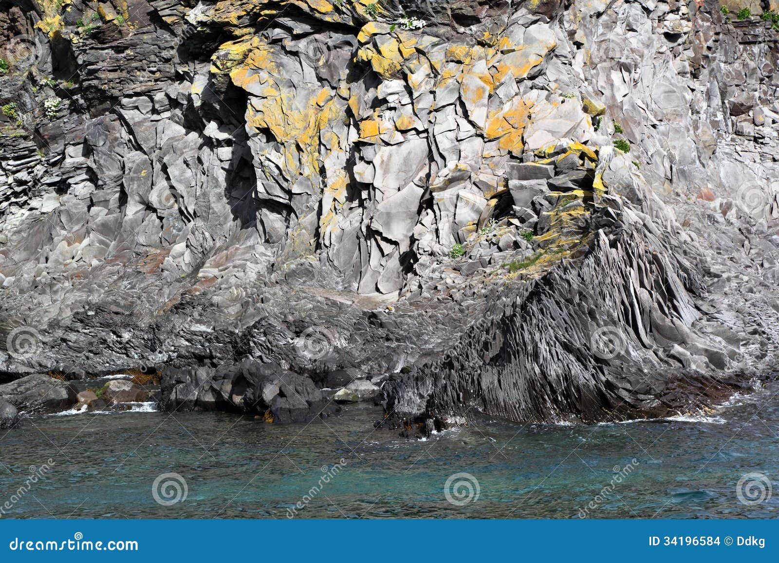 Basalt Rock Formations, Hellnar - Iceland Stock Photo - Image of nature ...