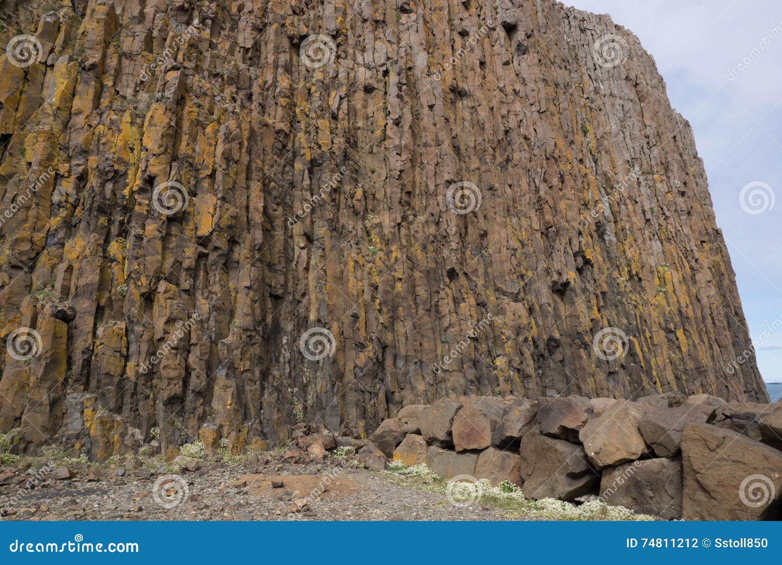 Basalt Rock Formations, Iceland Stock Photo - Image of landmark, rock ...
