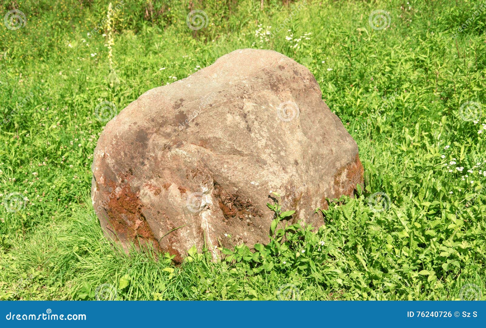 Basalt Rock in the Green Grass Stock Photo - Image of shape, hard: 76240726