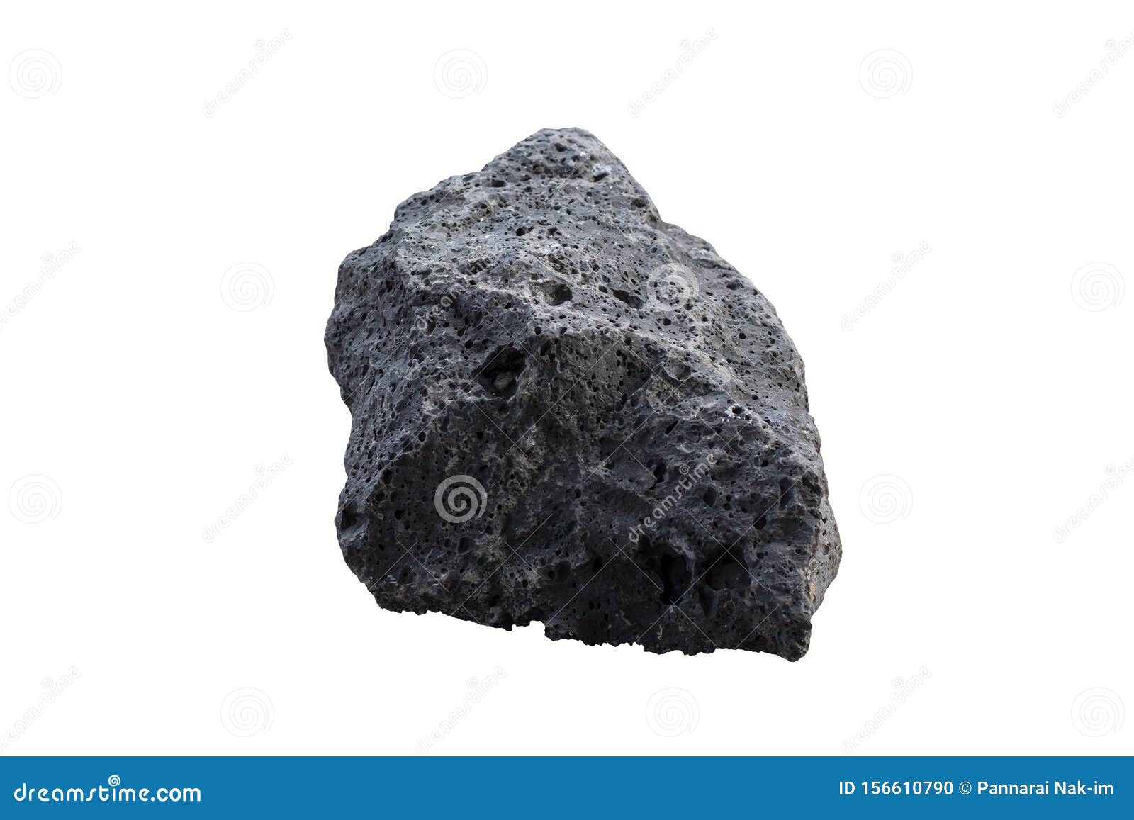 Basalt Rock Isolated on White Background. Stock Photo - Image of ...