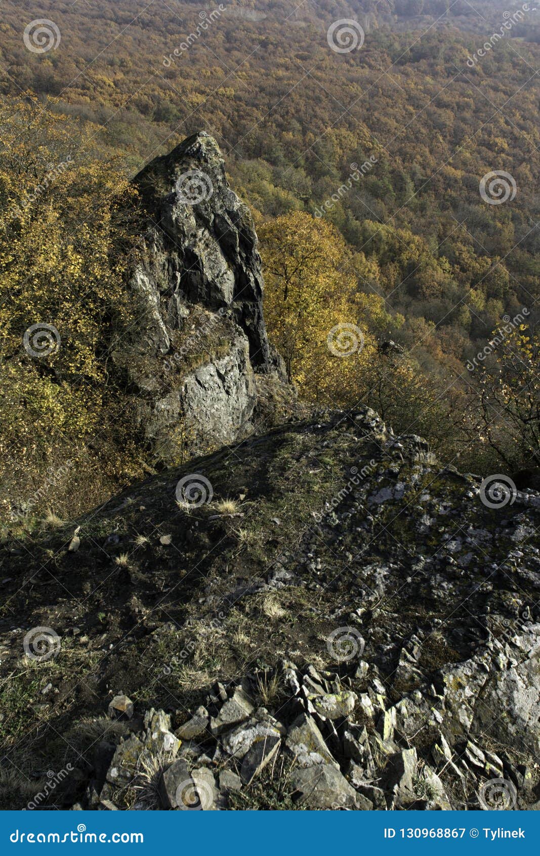 A Basalt Rock on the Top of a Hill Stock Image - Image of stone ...