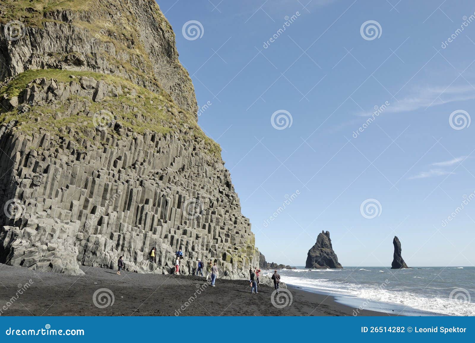 Basalt Rock at Volcanic Beach in Iceland. Stock Photo - Image of beach ...