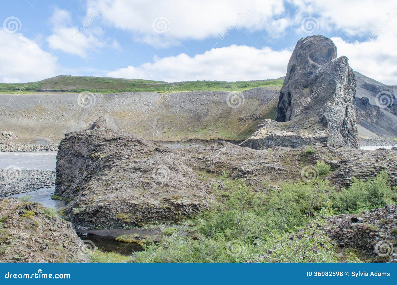 Basalt rocks stock photo. Image of aklettar, asbyrgi - 36982598