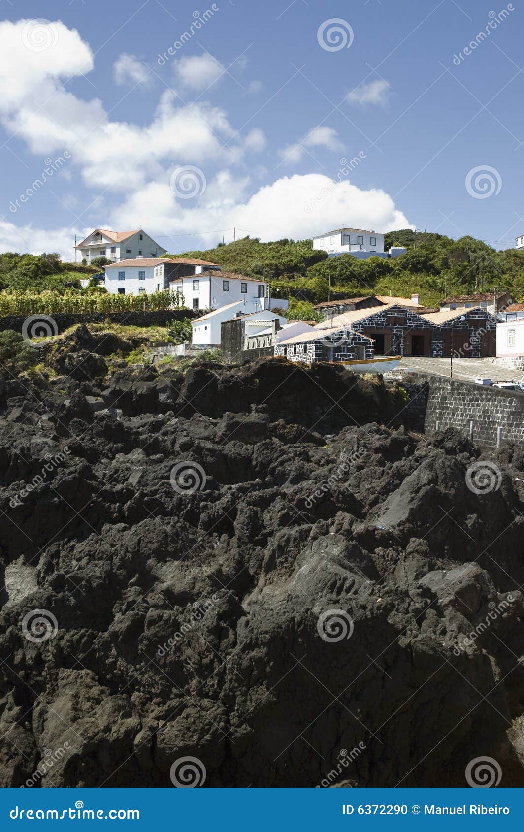 Basalt Rocks, Pico Island, Azores Stock Photo - Image of natural, cliff ...