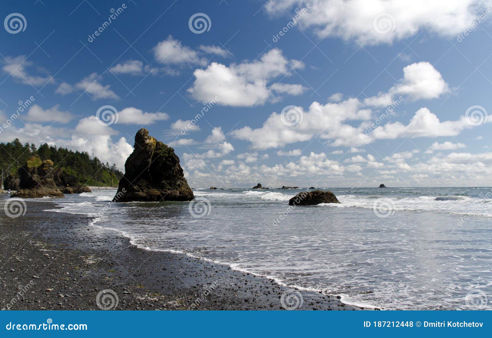 Basalt rocks at Ruby beach stock photo. Image of state - 187212448