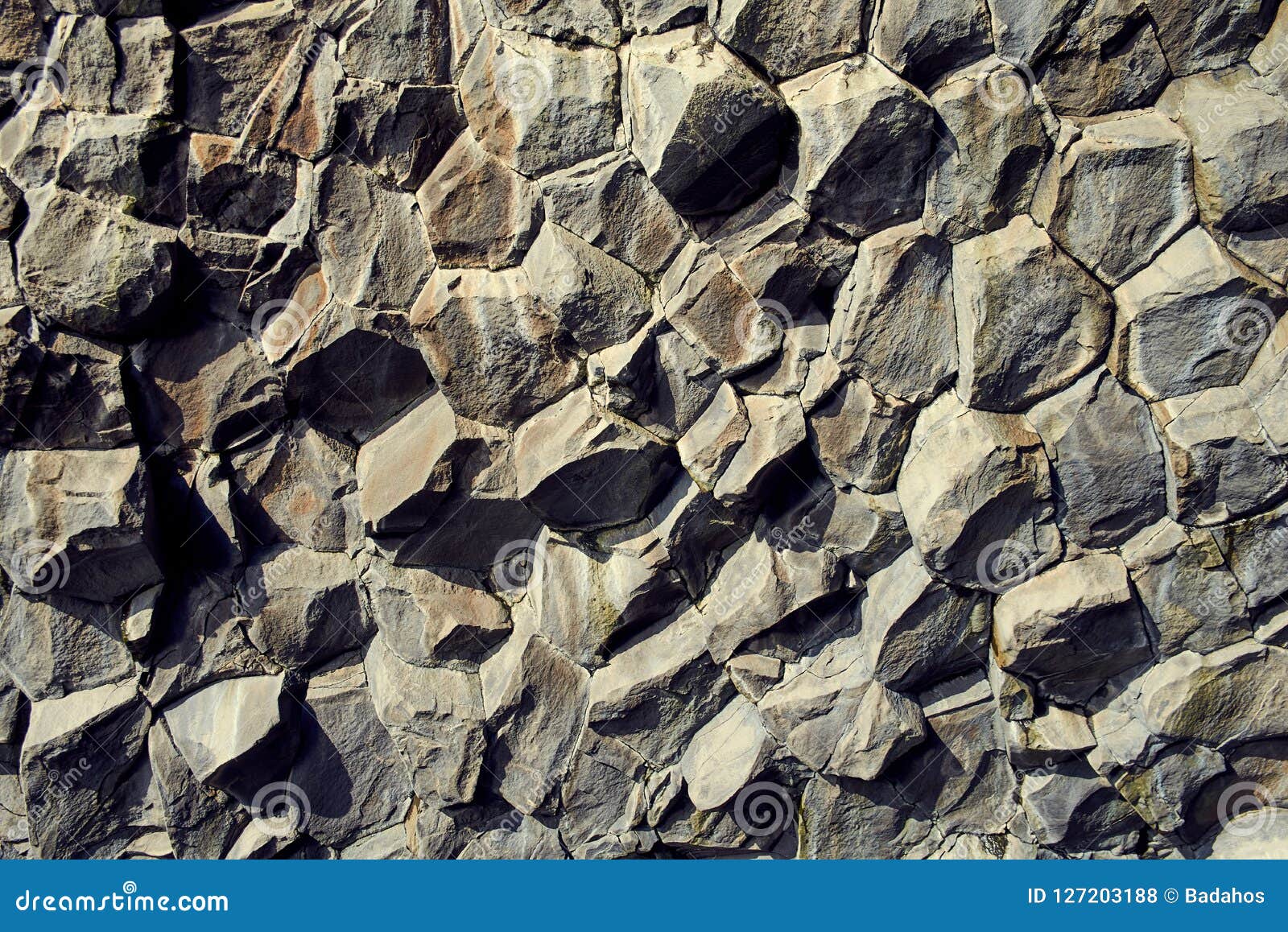 Basalt stone columns stock photo. Image of mountain - 127203188