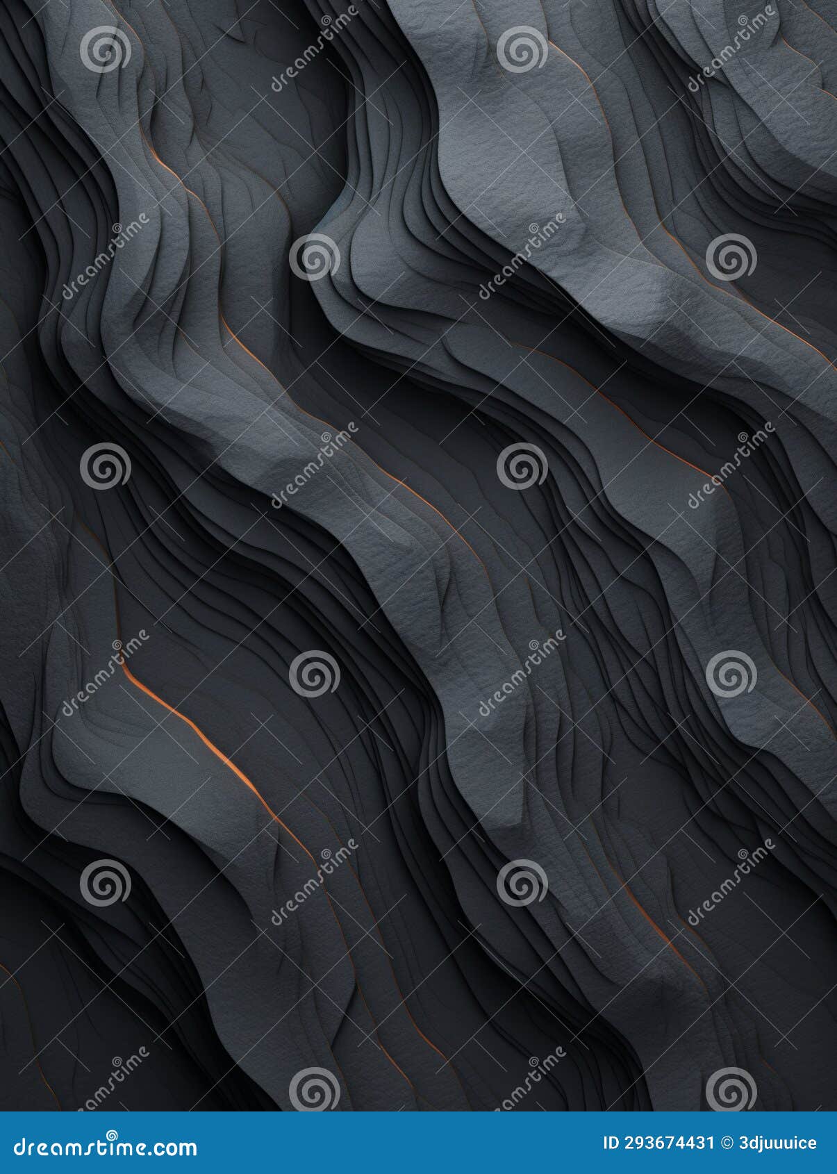 Basalt Stone Creative Abstract Wavy Texture. Stock Illustration ...