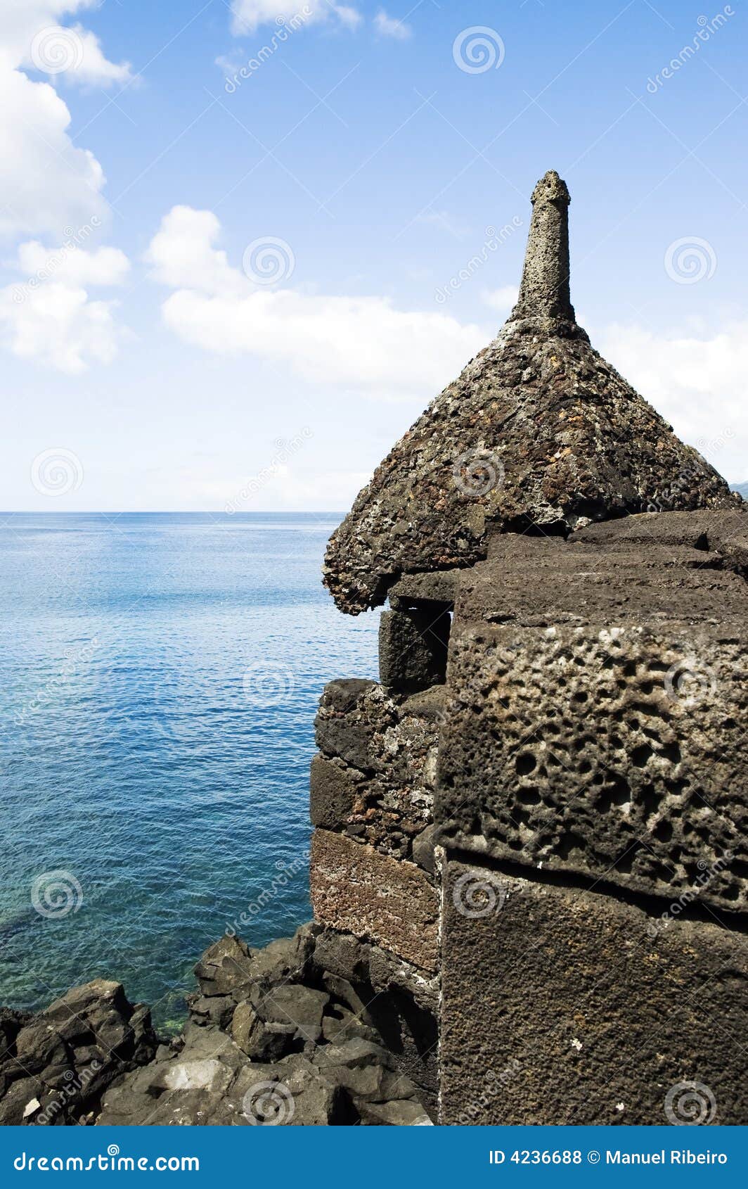 Basalt turret stock photo. Image of castle, ancient, horizon - 4236688