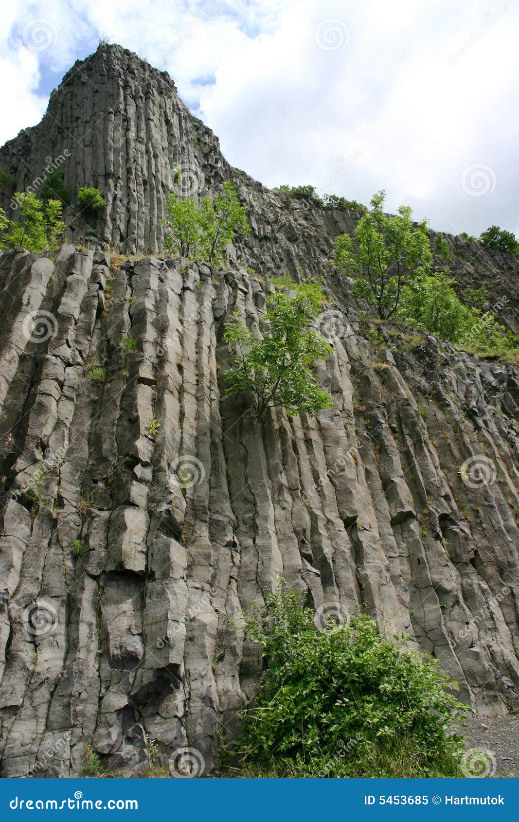 Basalt Vulcan stock image. Image of grey, stone, green - 5453685