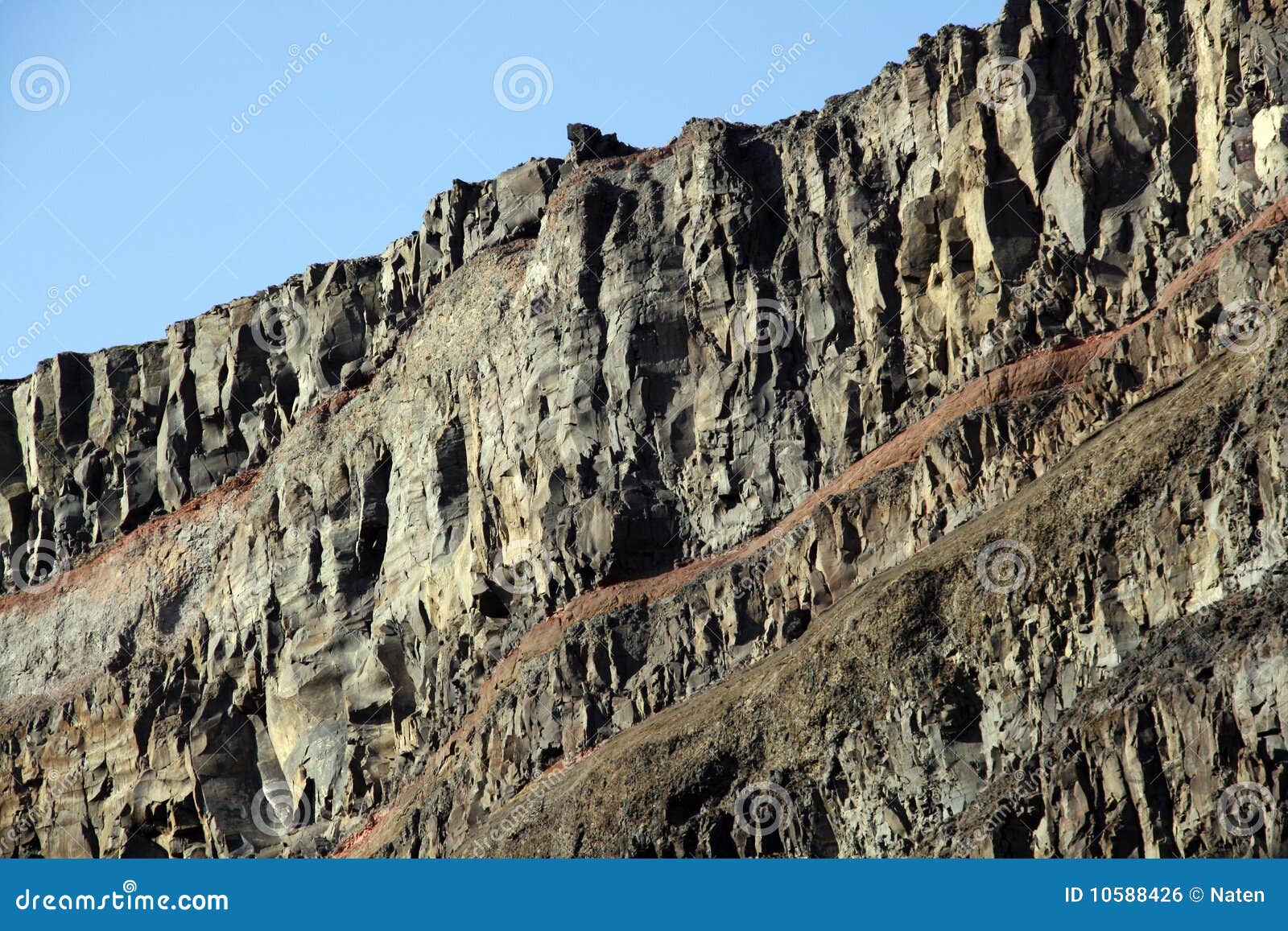Basalt wall stock photo. Image of wall, stone, icelandic - 10588426