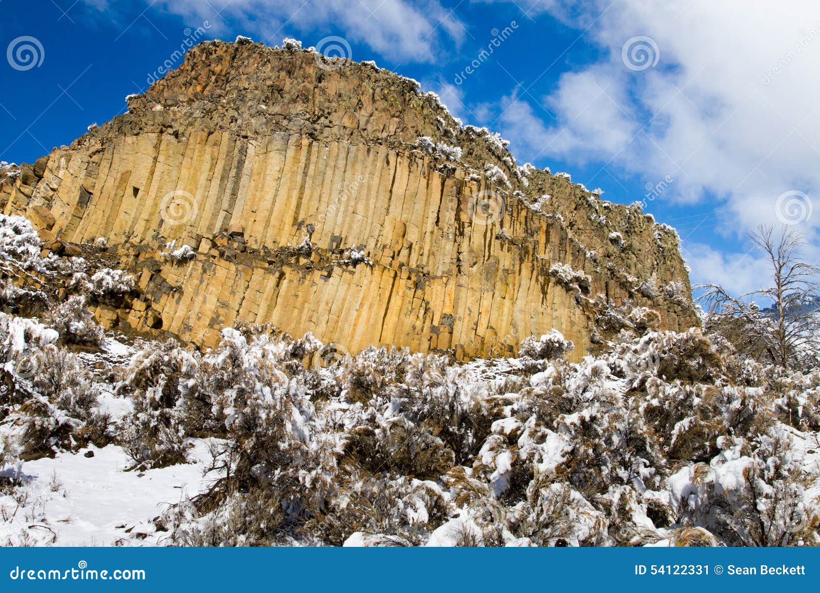 Basaltic cliff stock image. Image of rock, geometric - 54122331